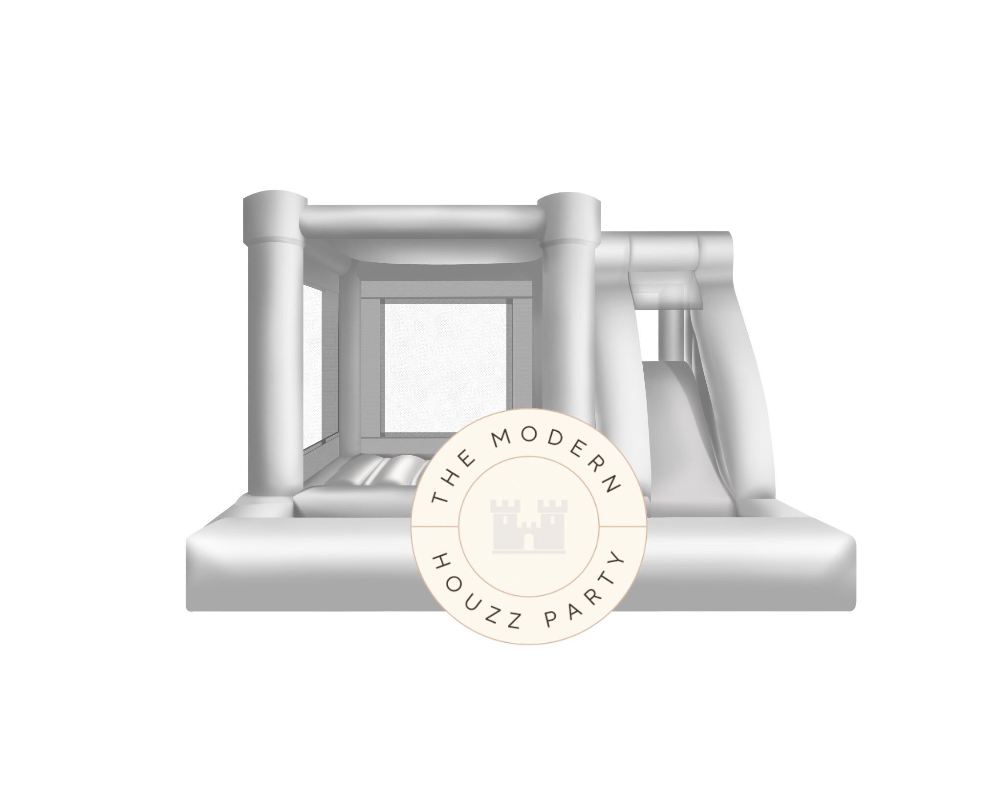 White Bounce House With Slide Digital Image - Etsy