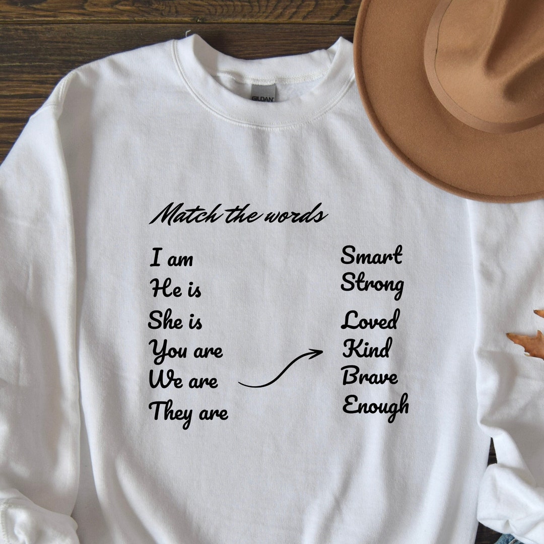 Match the Words SVG, T-shirt Match the Words PNG, We Are Kind SVG ...