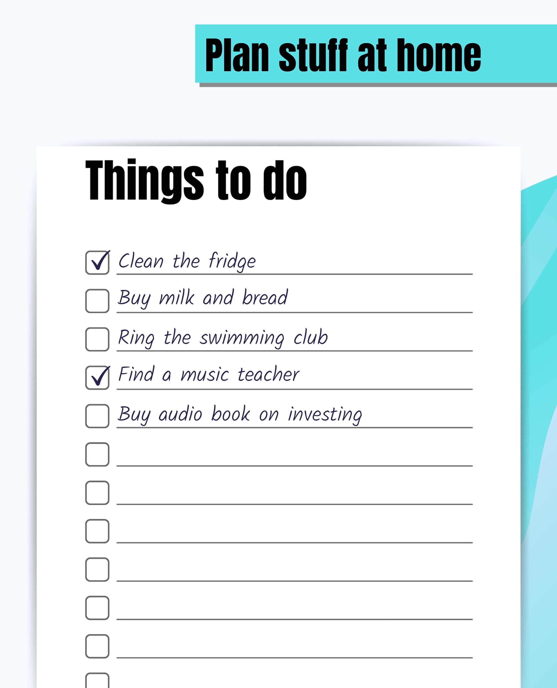 To Do List Printable, Instant Download, Template, Personal Productivity ...