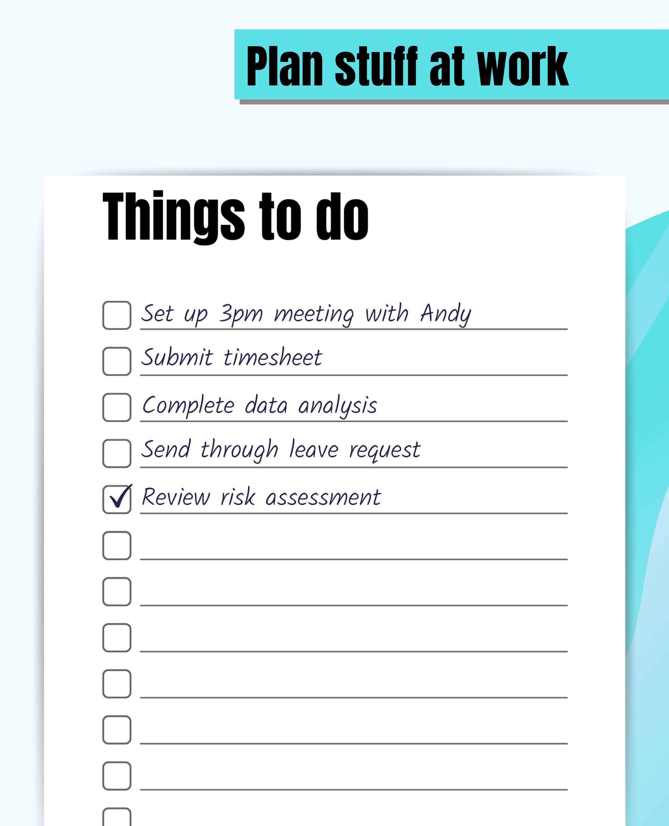 To Do List Printable, Instant Download, Template, Personal Productivity ...
