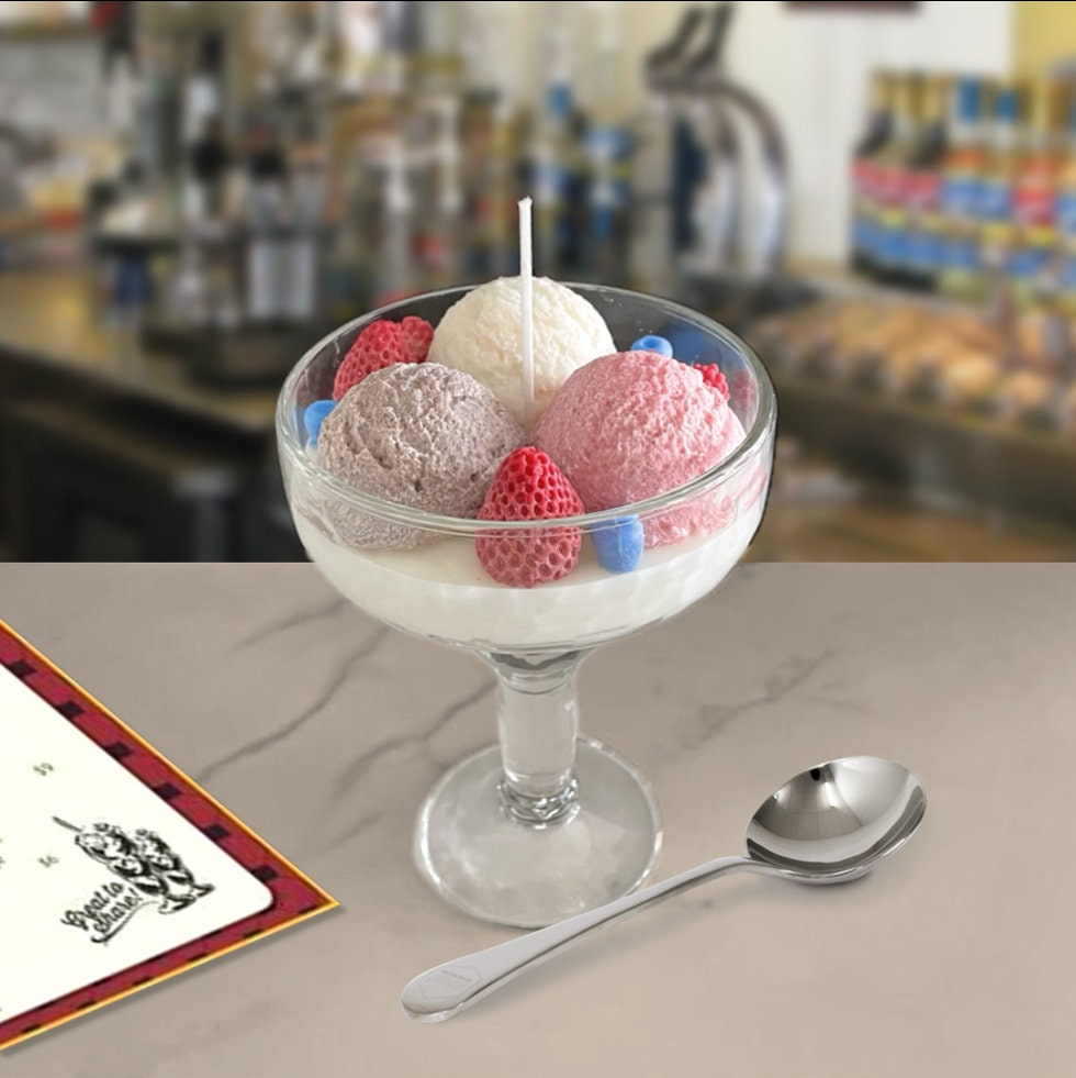 Handmade Neapolitan Ice Cream Sundae Candle - Etsy