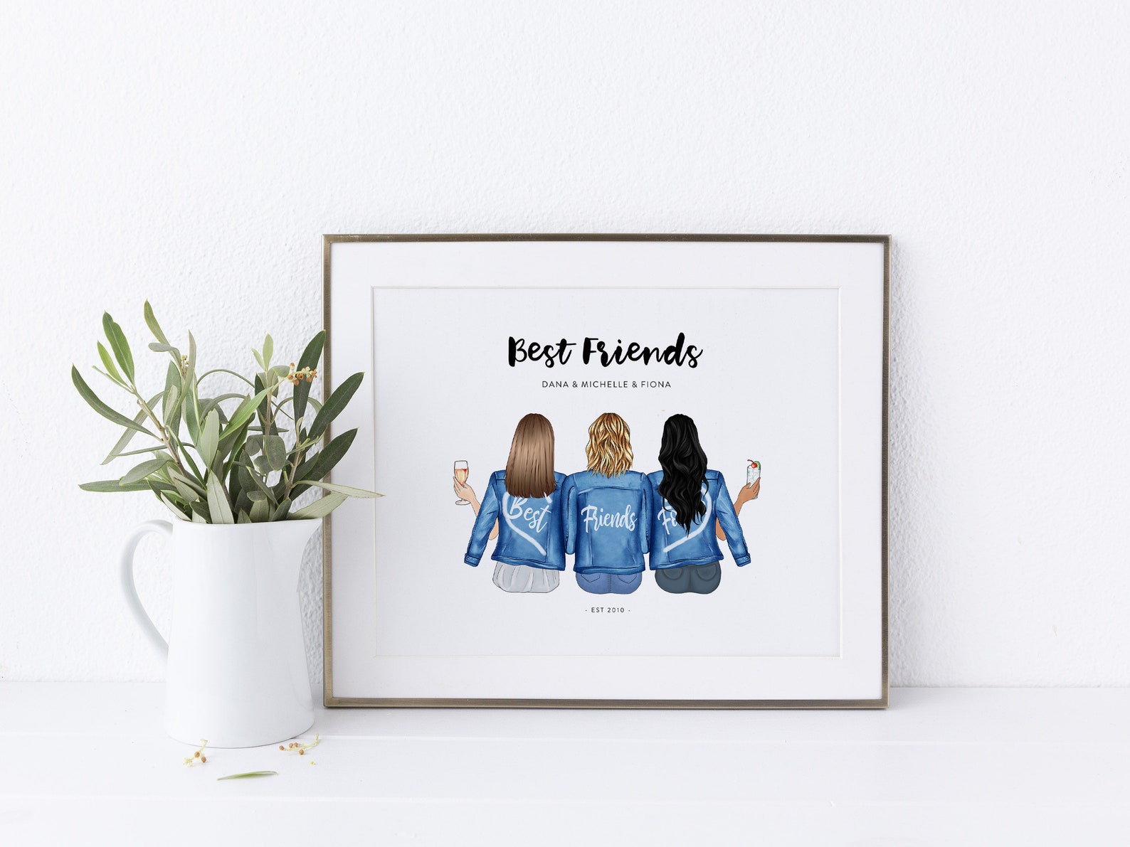 3 Bester Freund Print | Individuell, Personalisiert | Geburtstag oder ...