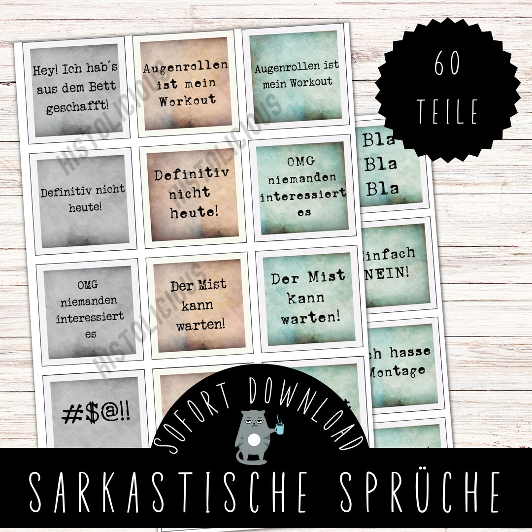 Sarcastic Sayings Printable / Bujo Labels / Bullet Journal Words ...