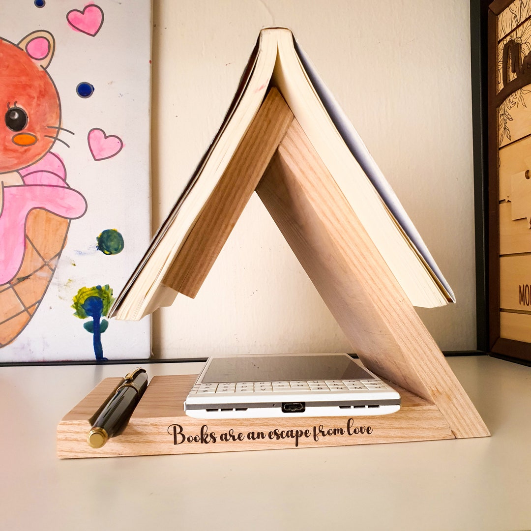 Custom Book Rest in Solid Oak/ Personalized Solid Oak Bookshelf ...