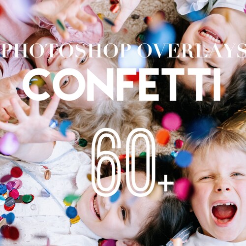Confetti Photoshop Overlays Photo Overlays Package Party - Etsy