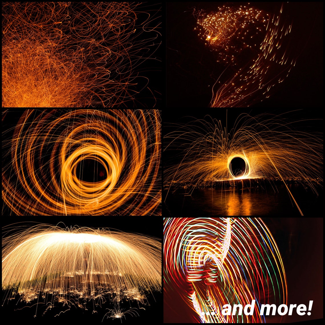 Photoshop Overlays, Firework Photo Overlays Package, Night Photoshop PS ...