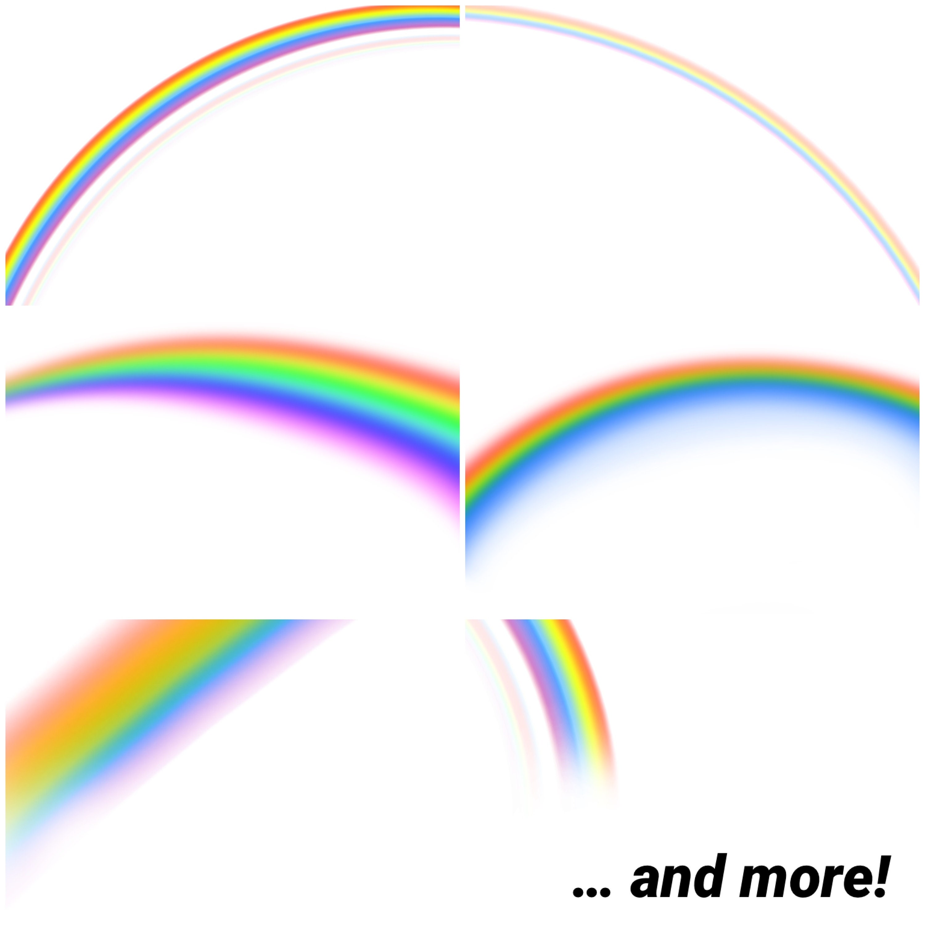 Rainbow Photoshop Overlays, Photo Overlays Package, Nature Sky ...