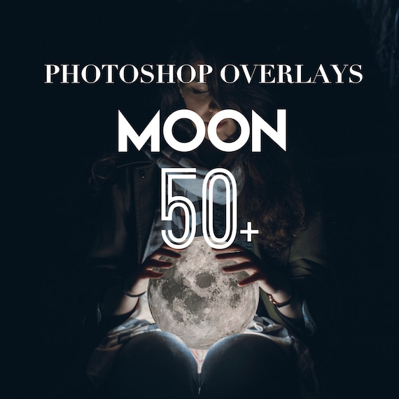 Moon Photoshop Overlays Photo Overlays Package Night Star | Etsy
