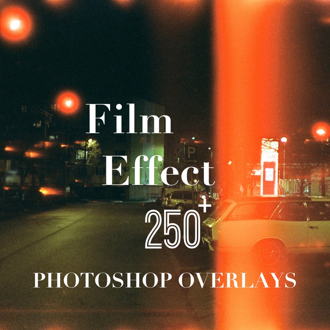 Photoshop Overlays, Film Effect Photo Overlays Package Film Grain Kodak ...