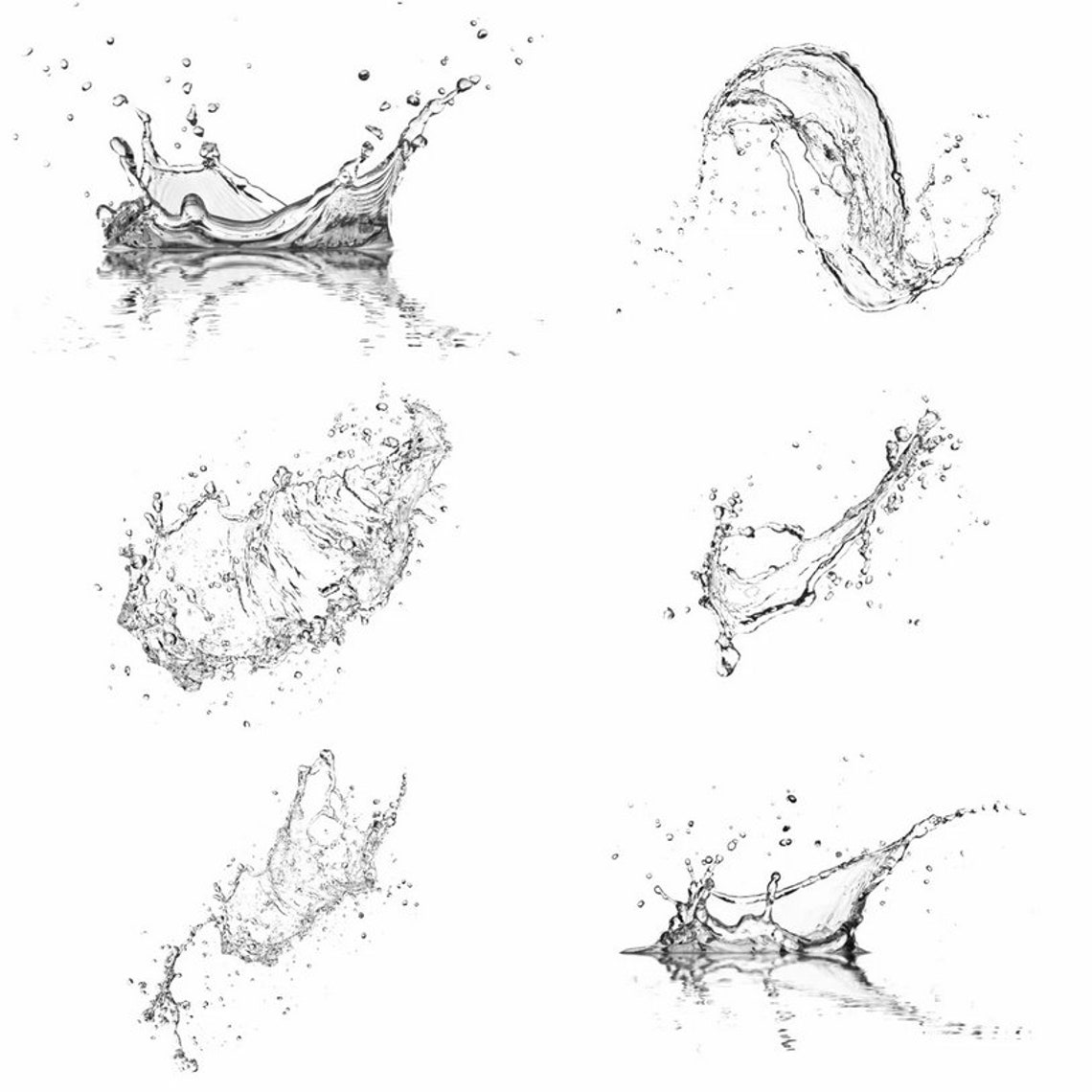 Photoshop Overlays, Water Splash Photo Overlays Package, Wave Texture ...