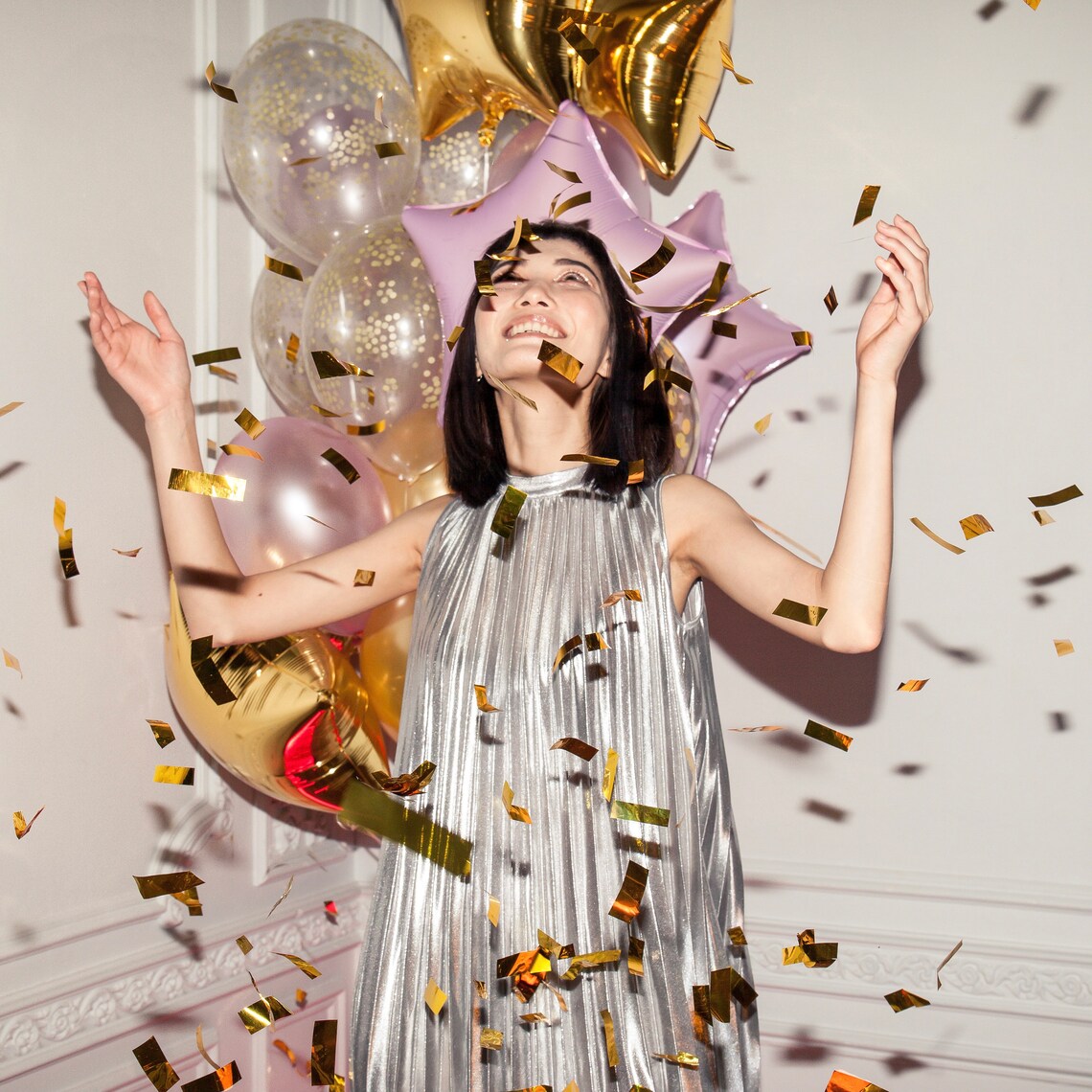 Photoshop Overlays, Gold Strips Photo Overlays Package, Confetti Party ...