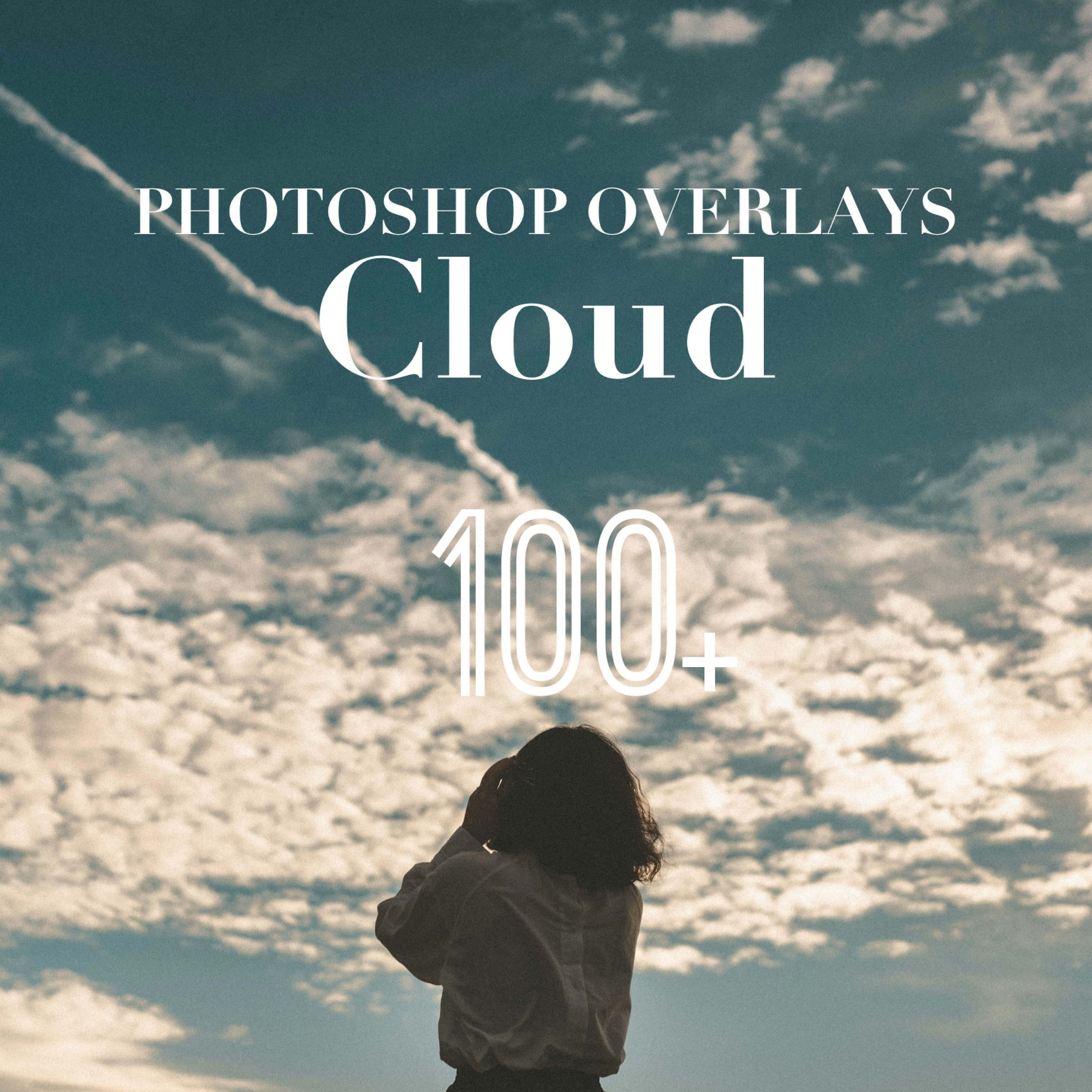 Cloud Photoshop Overlays, Photo Overlays Package, Sky Texture ...