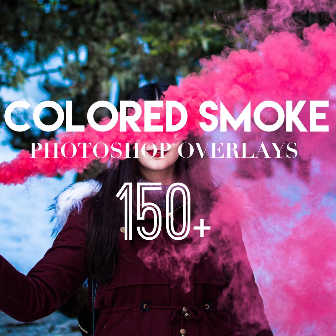 Photoshop Overlays, Colored Smoke Photo Overlays Package, PS Texture ...