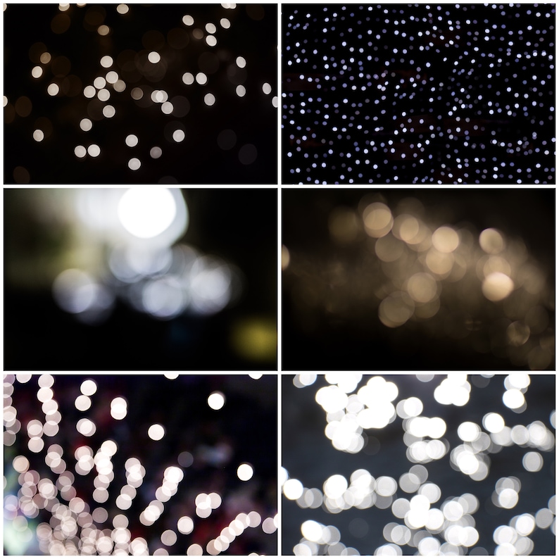 Bokeh Photoshop Overlays, Photo Overlays Package, Night City Light ...
