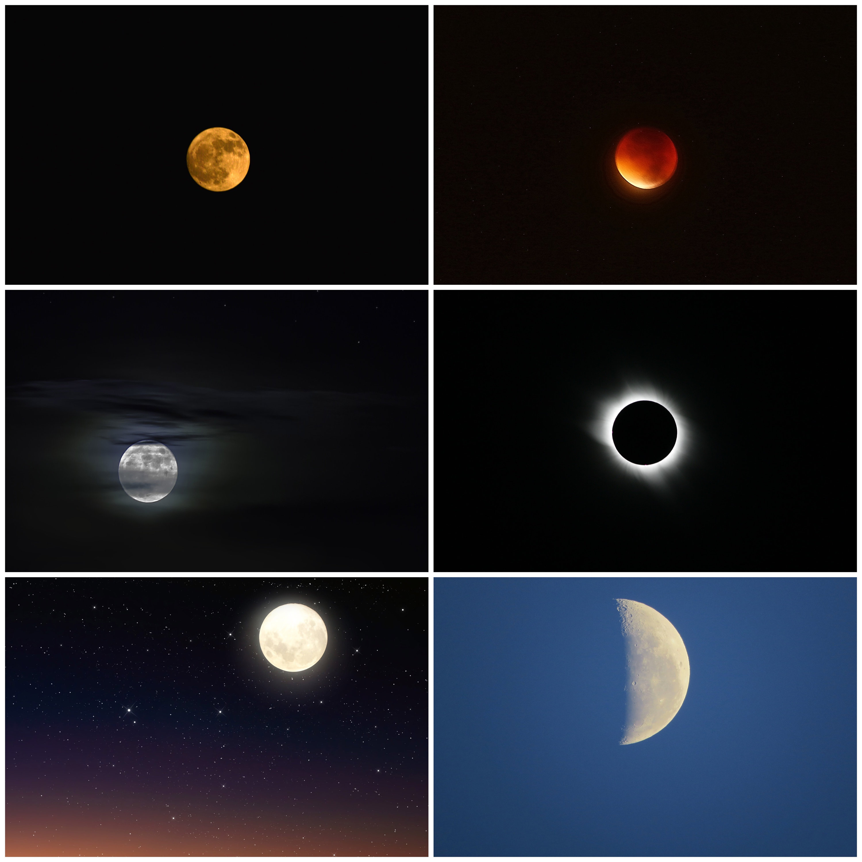 Moon Photoshop Overlays, Photo Overlays Package, Night Star Sky PS ...