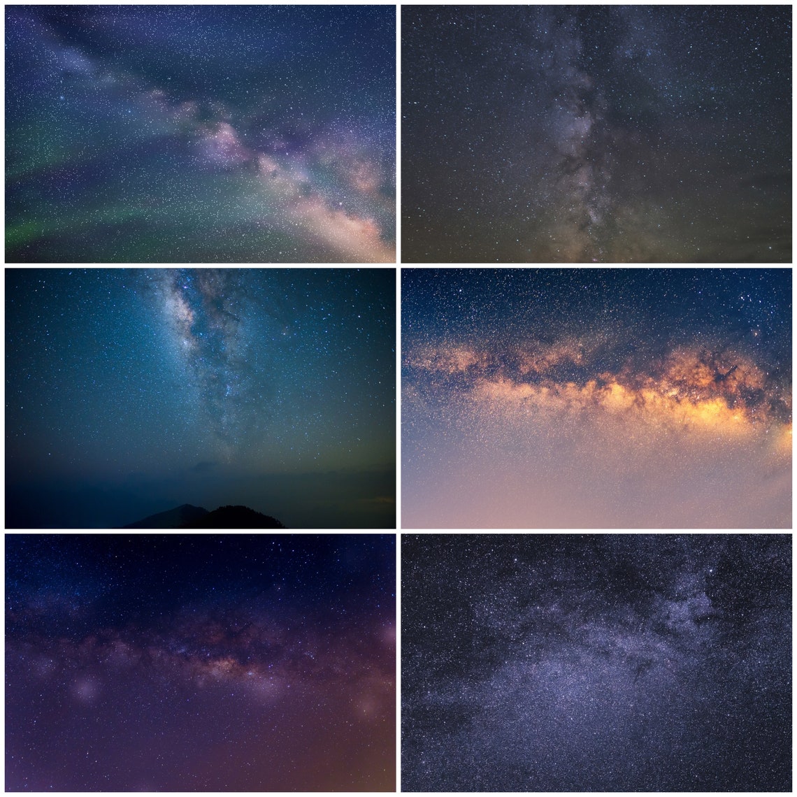 Photoshop Overlays, Starry Night Photo Overlays Package, Stars Moon Sky ...