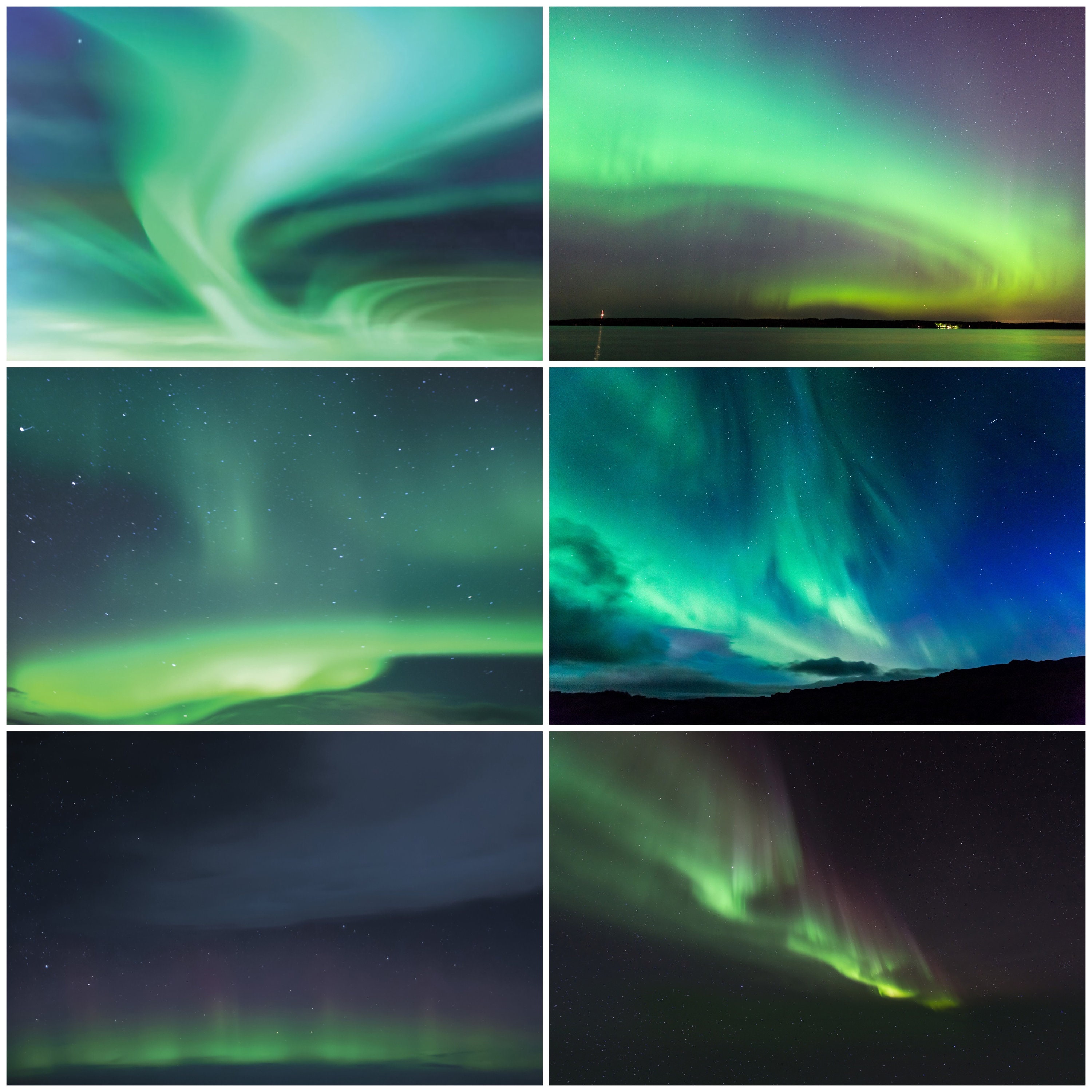Aurora Photoshop Overlays, Photo Overlays Package, Polar Lights Night ...
