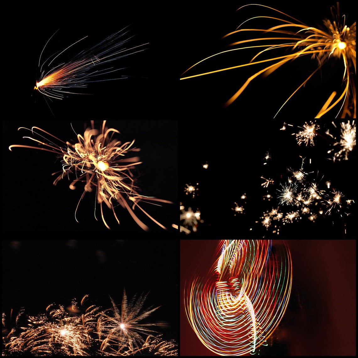 Photoshop Overlays, Firework Photo Overlays Package, Night Photoshop PS ...