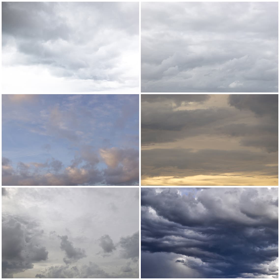 Sky Photoshop Overlays, Photo Overlays Package, Blue Sky Cloudy Sunset ...