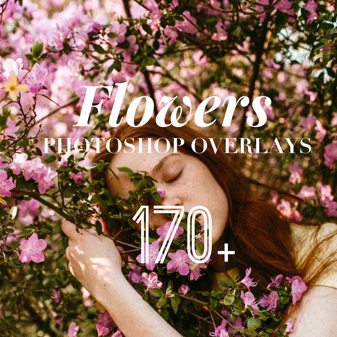 Flowers Photoshop Overlays, Photo Overlays Package, Plants Nature ...