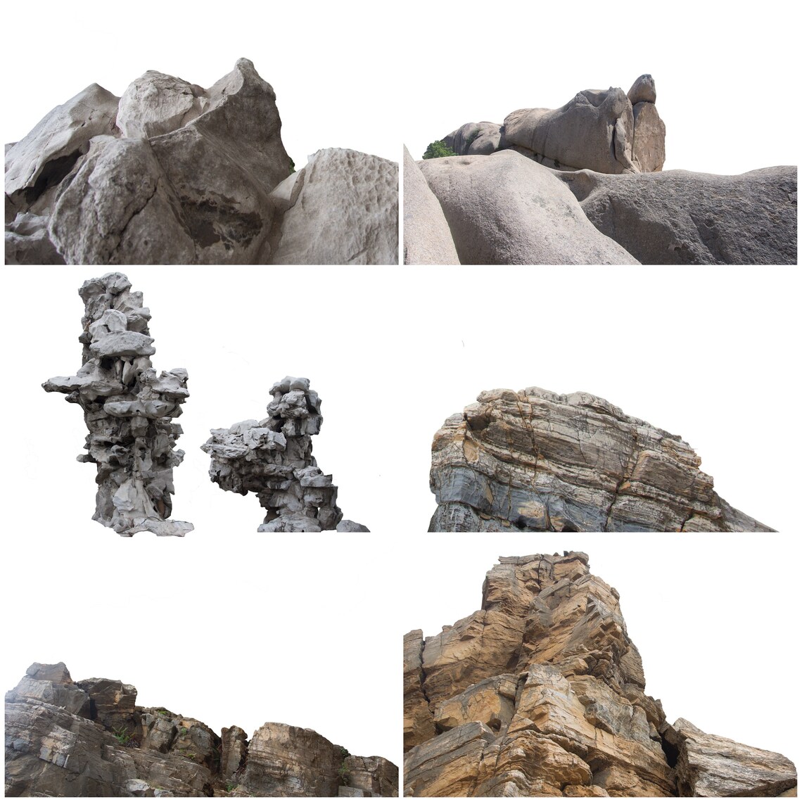 Rock Photoshop Overlays, Photo Overlays Package, Nature Mountain Plants ...