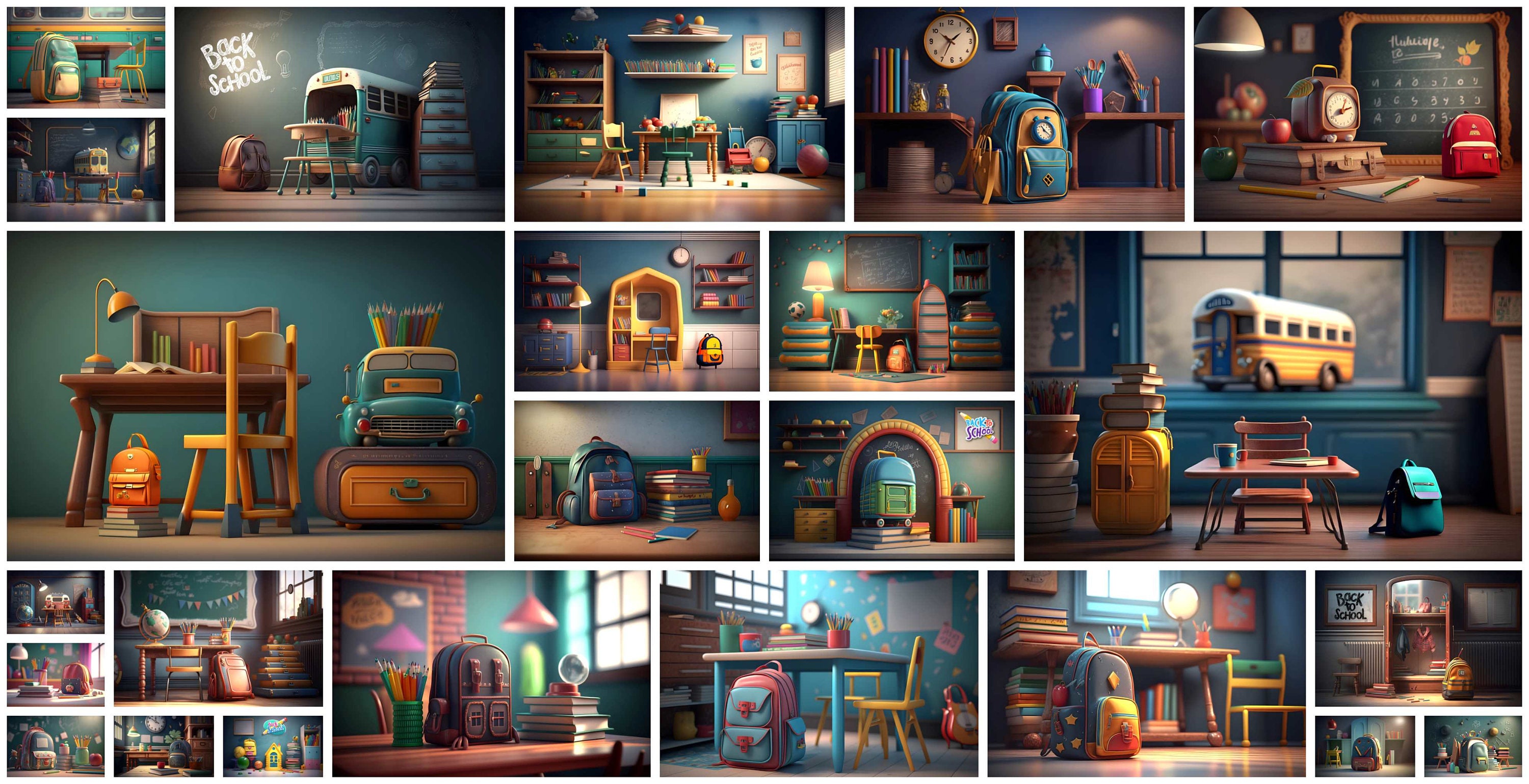 47 Back to School Backdrops for Composite Photography, Class Room ...