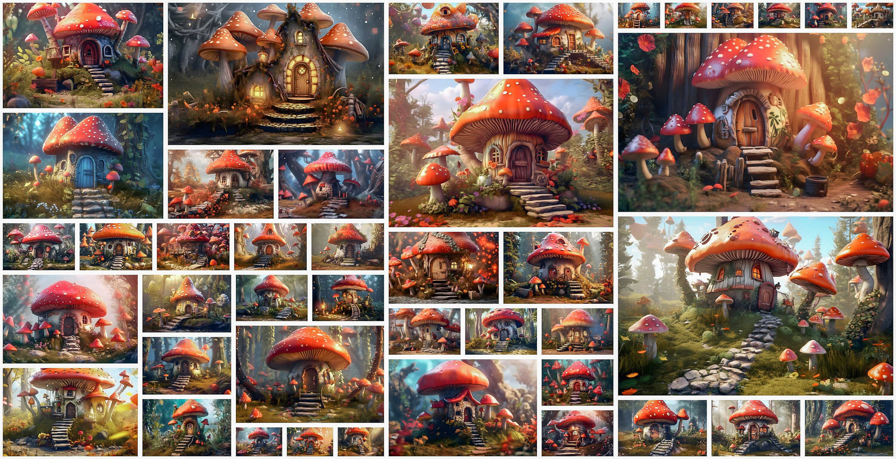 43 Tiny Fairy House Digital Background , Fairy Background, Elf Flower ...