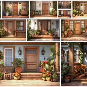 36 Front Door and Porch Background, Front Porch Zoom/teams Background ...