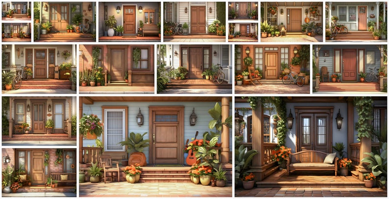 36 Front Door and Porch Background, Front Porch Zoom/teams Background ...