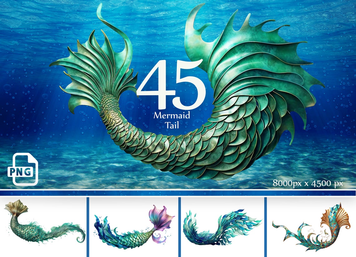 45 Mermaid Tail Overlays Png Mermaid Clipart for Mermaid Photography ...