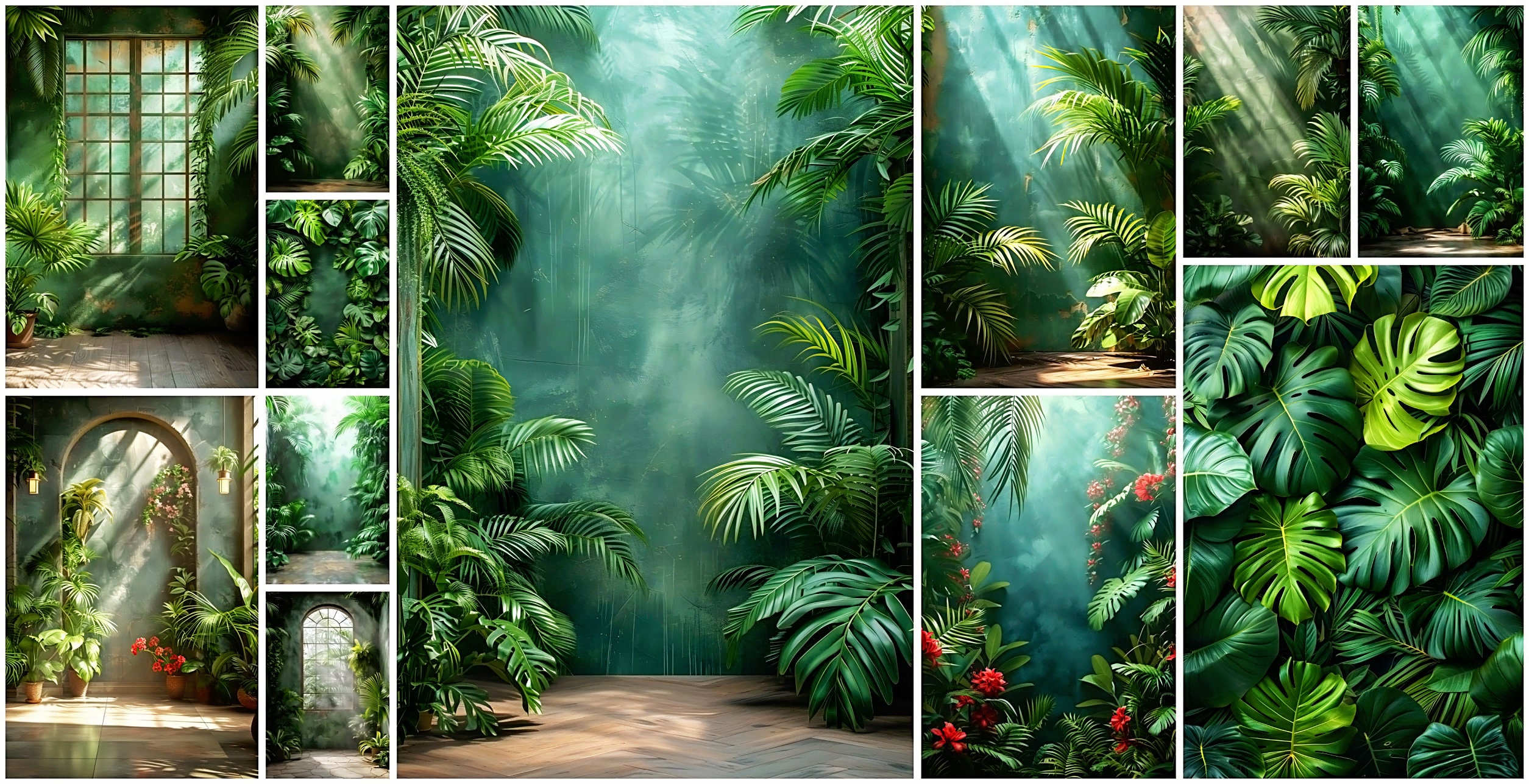 50 Tropical Jungle Backgrounds, Jungle Studio Portrait Backdrops for ...
