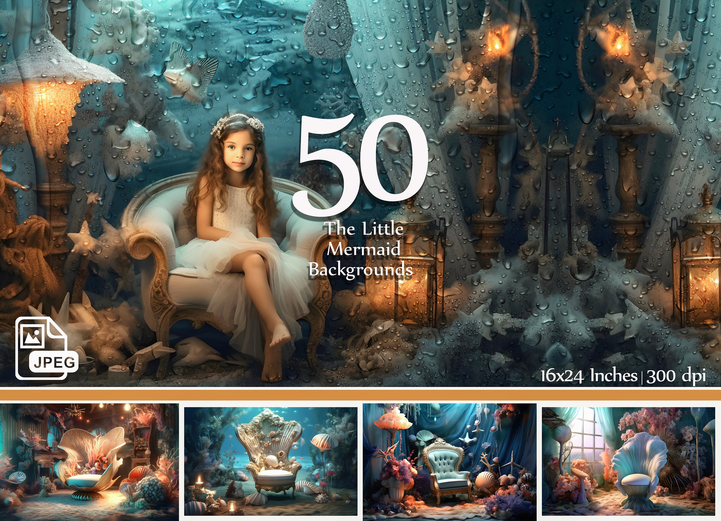 The 'ariel' Digital Backdrops Collection (SET OF 50 Stunning Little ...