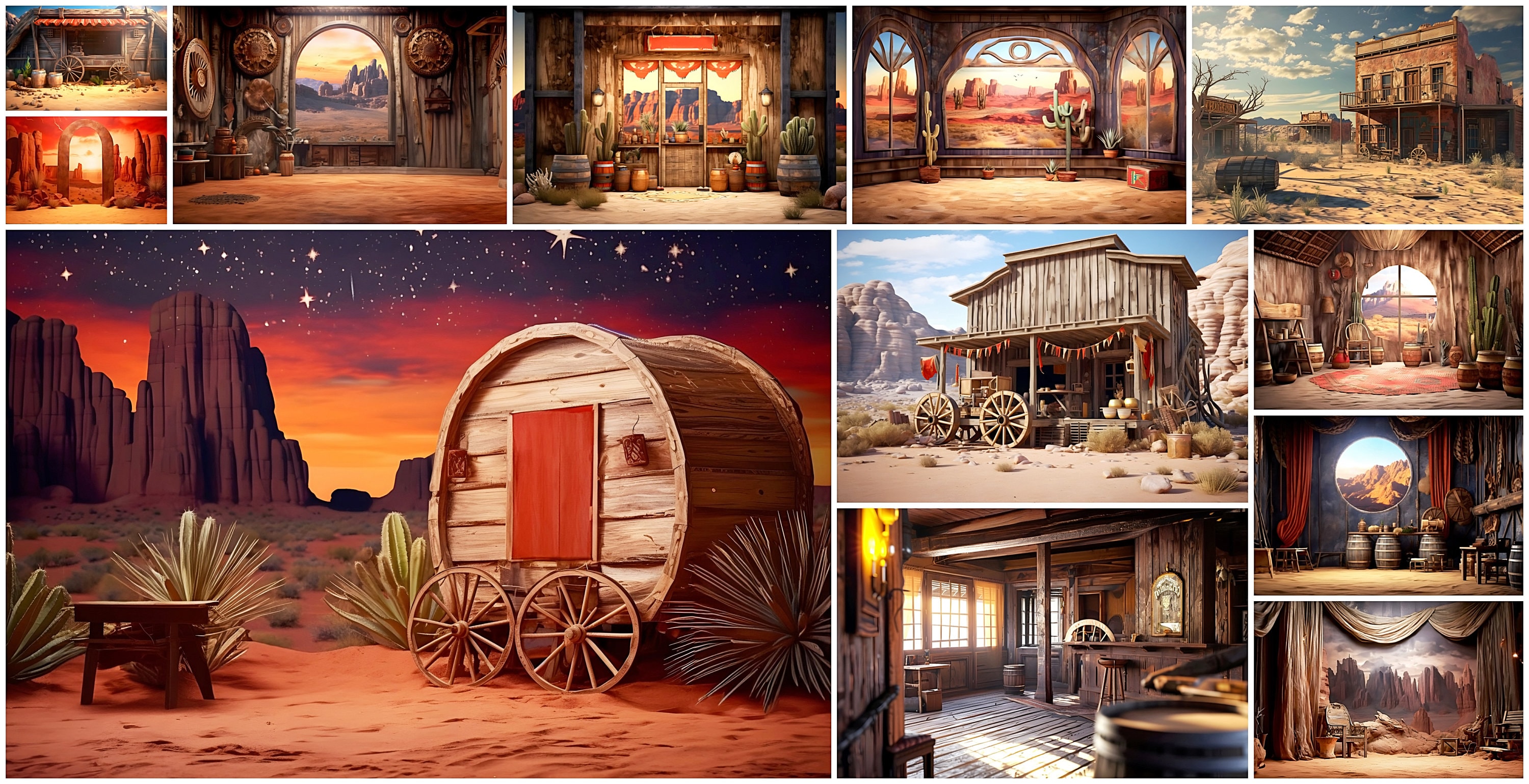 25 Wild West Digital Backgrounds, Era of Cowboys and Saloons ...