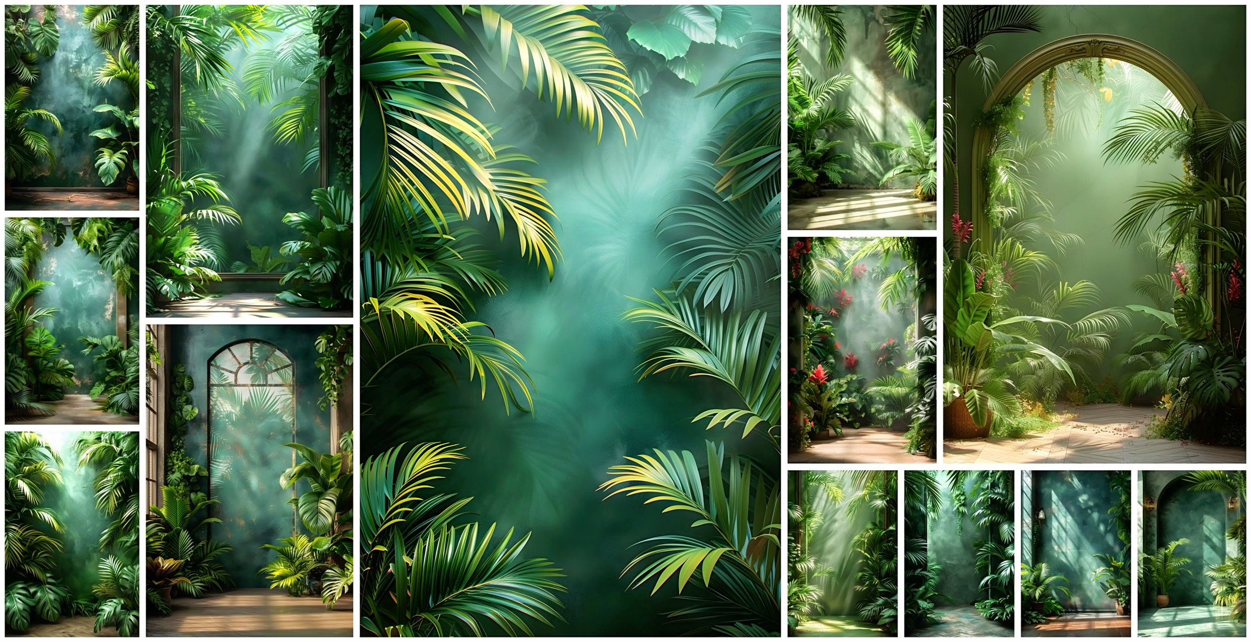 50 Tropical Jungle Backgrounds, Jungle Studio Portrait Backdrops for ...