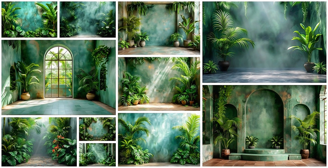50 Tropical Jungle Backgrounds, Jungle Studio Portrait Backdrops for ...