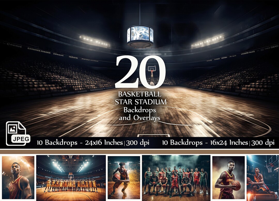 Basketball Digital Background - Photography | BASKETBALL STAR STADIUM ...