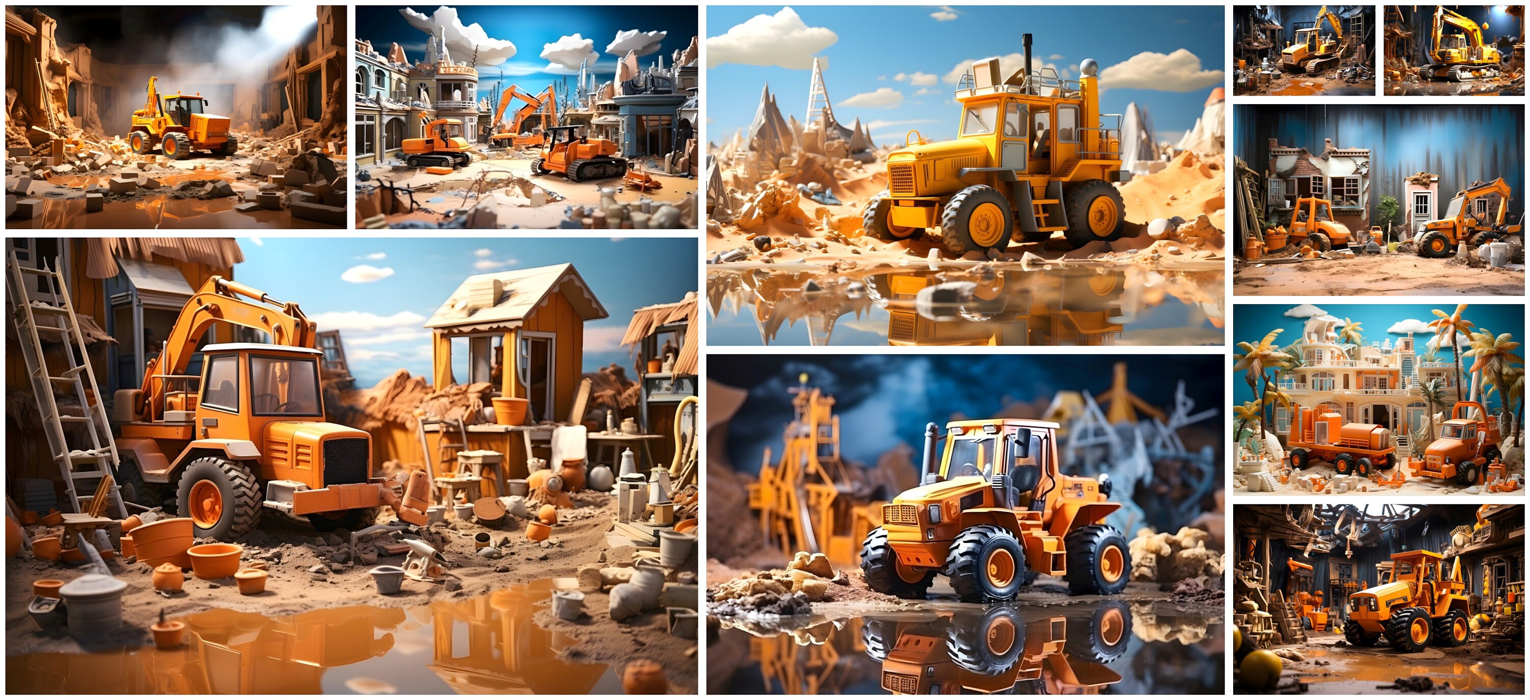 31 Construction Sight Digital Backdrop, Construction Background ...