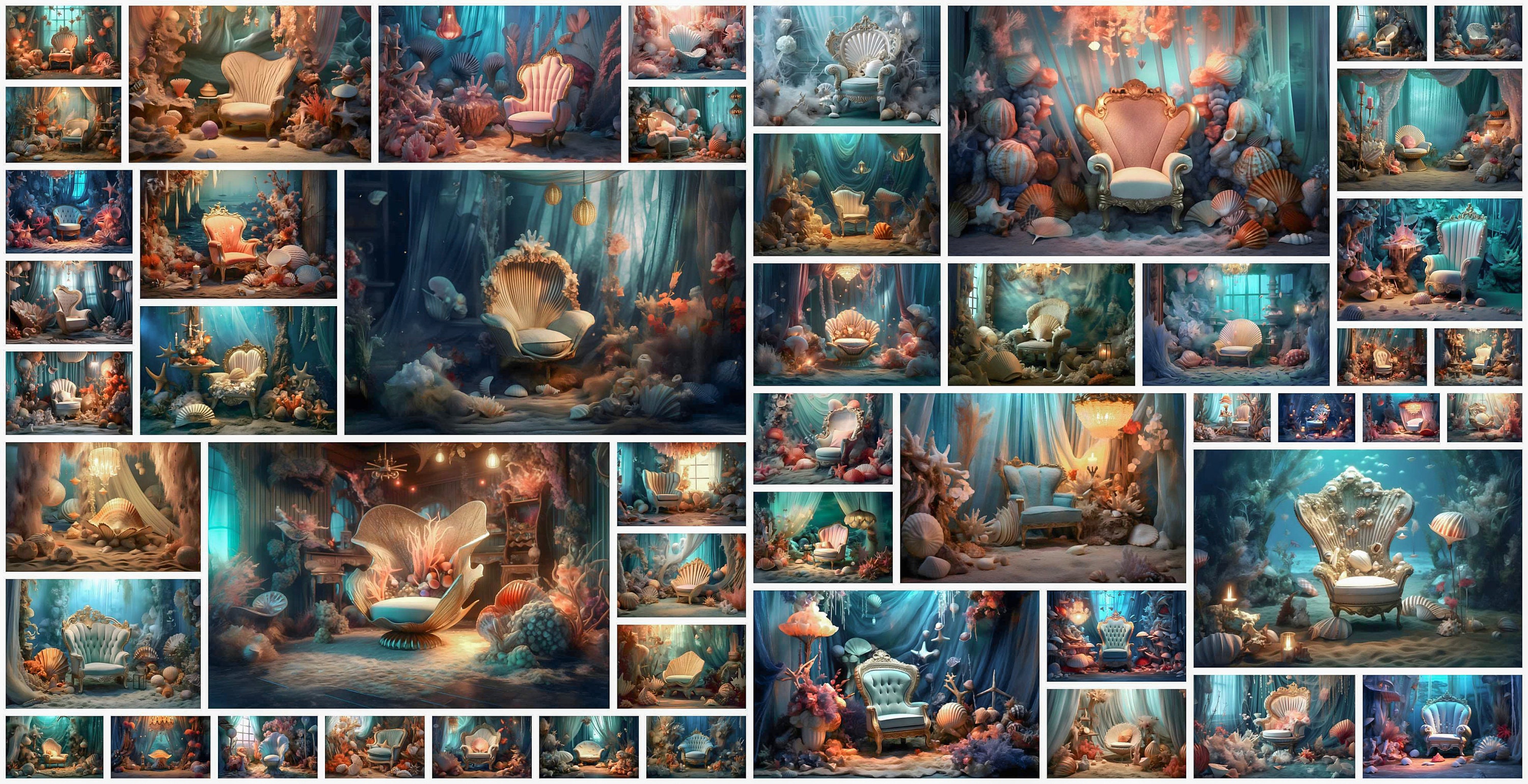 The 'ariel' Digital Backdrops Collection (SET OF 50 Stunning Little ...
