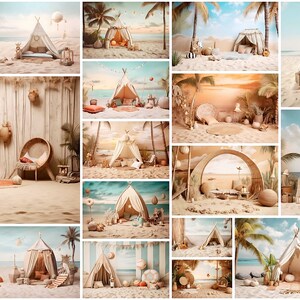Digital Backgrounds of the Beach, BEACH Backdrop, Sand,sea, Summer, Sun ...
