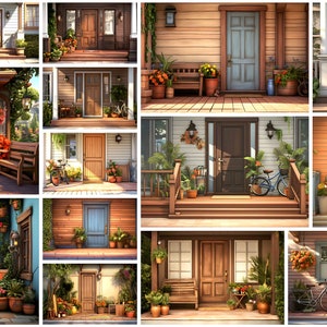 36 Front Door and Porch Background, Front Porch Zoom/teams Background ...