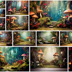 23 Magical Forest Backdrop Backdrop, Nature, Fantasy, Magical Mushrooms ...