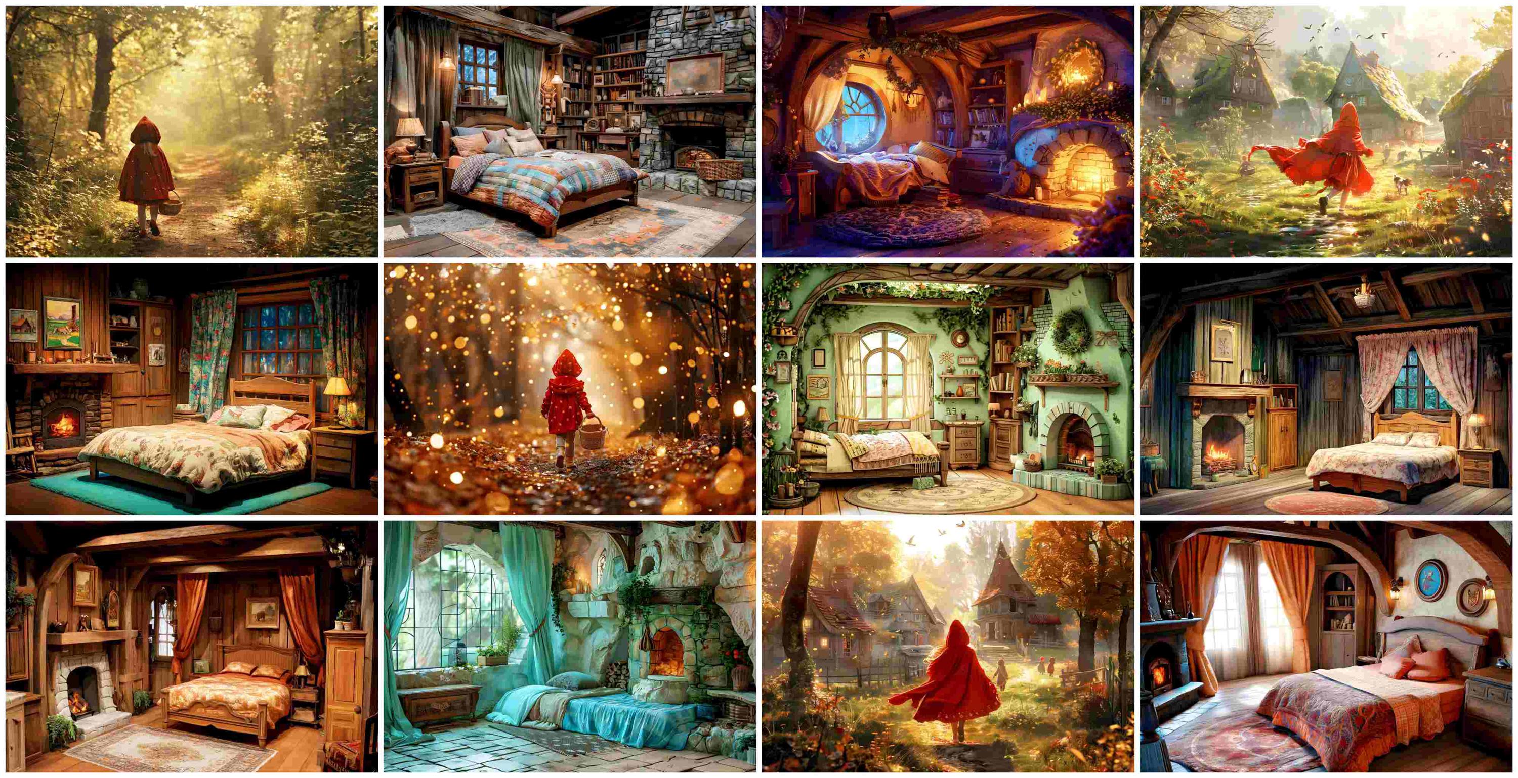 Little Red Riding Hood Digital Backdrops, School Play – Elementary ...