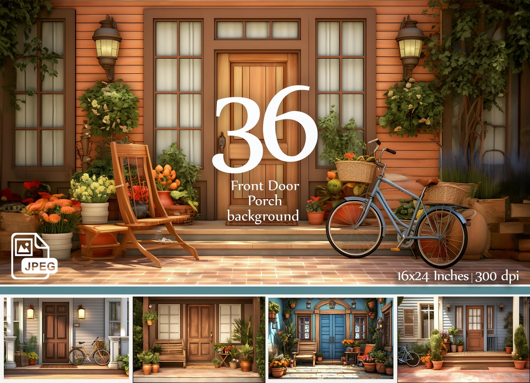 36 Front Door and Porch Background, Front Porch Zoom/teams Background ...