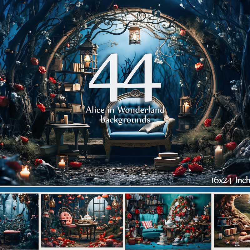 Alice in Wonderland Backdrop - Etsy