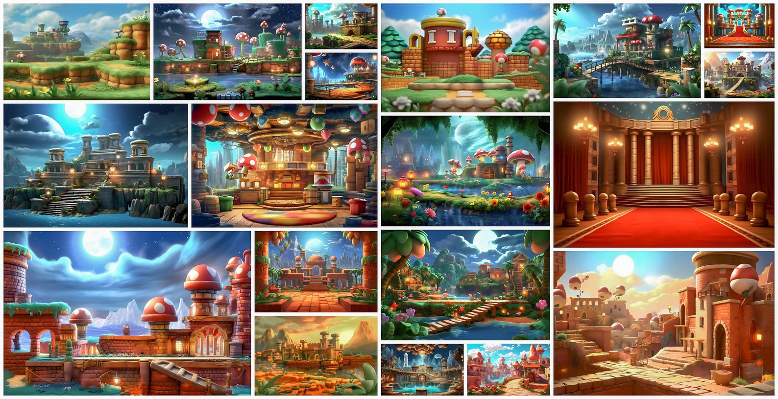 37 Super Mario Backdrop | Digital Download |KIDS AND TUDDLER Backdrops ...