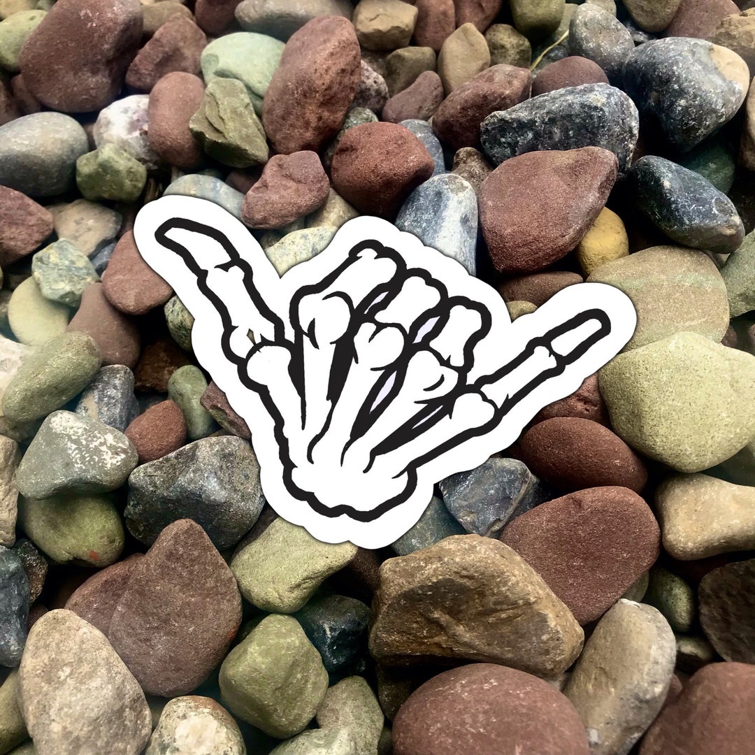 Rock and Roll Skeletal Stickerskeletons Vinyl Sticker - Etsy