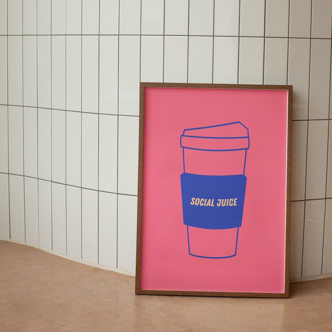 Coffee Lover's Digital Poster Caffeine Addiction - Etsy