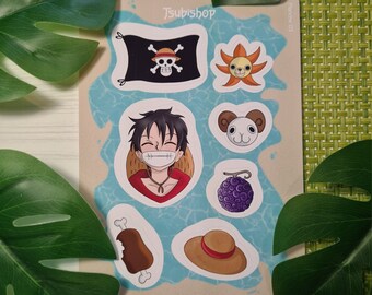 One Piece Sticker Sheet - Etsy