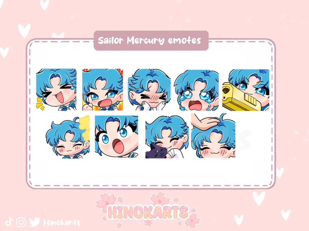 Sailor Mercury Twitch Emotes Sailor Moon Twitch Bit Sub Magical Girls ...