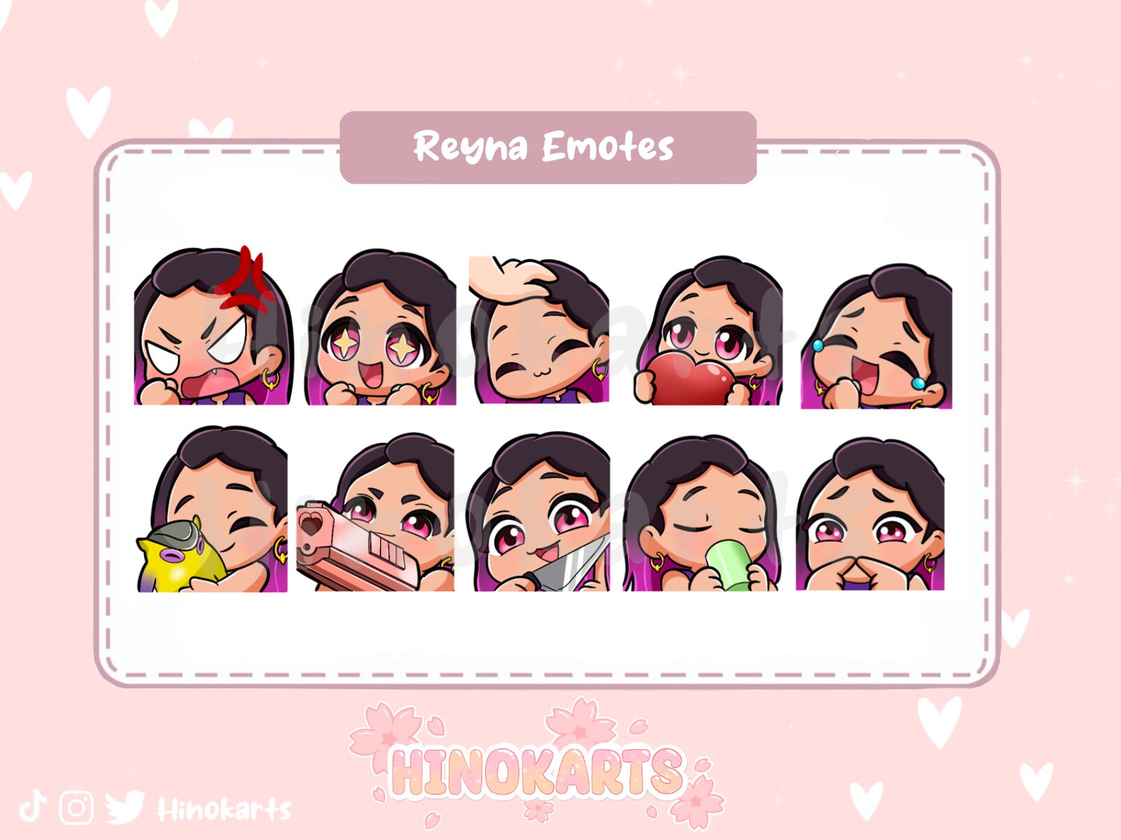 Valorant Reyna Twitch Emotes Discord BIT SUB Stream Valorant Reyna ...